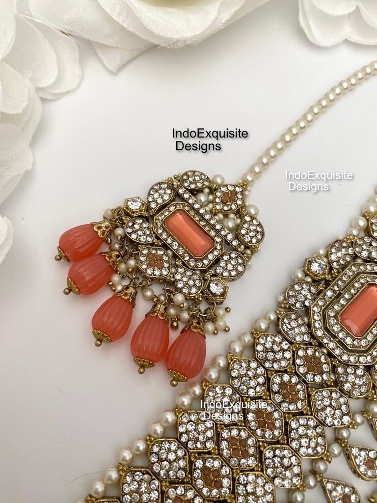 Pakistani Choker Set/ Pakistani Bridal Jewelry /indian - Etsy