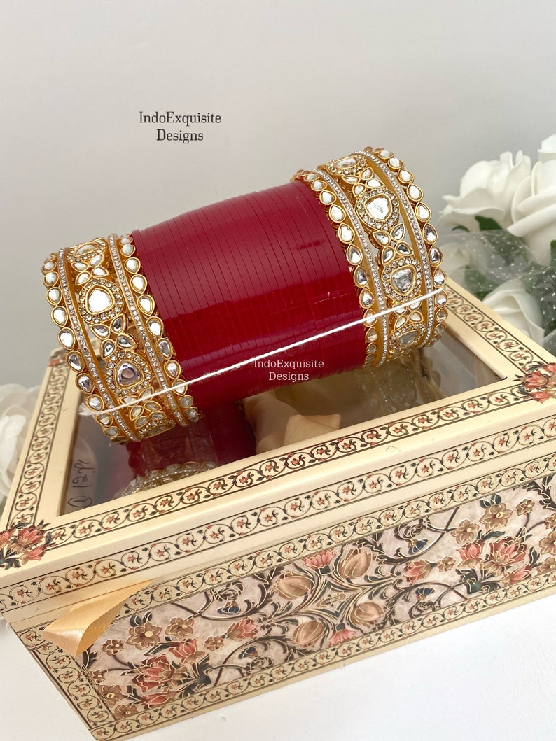 Indian Bridal Kundan Choora Set/ Wedding Chooda/traditional - Etsy