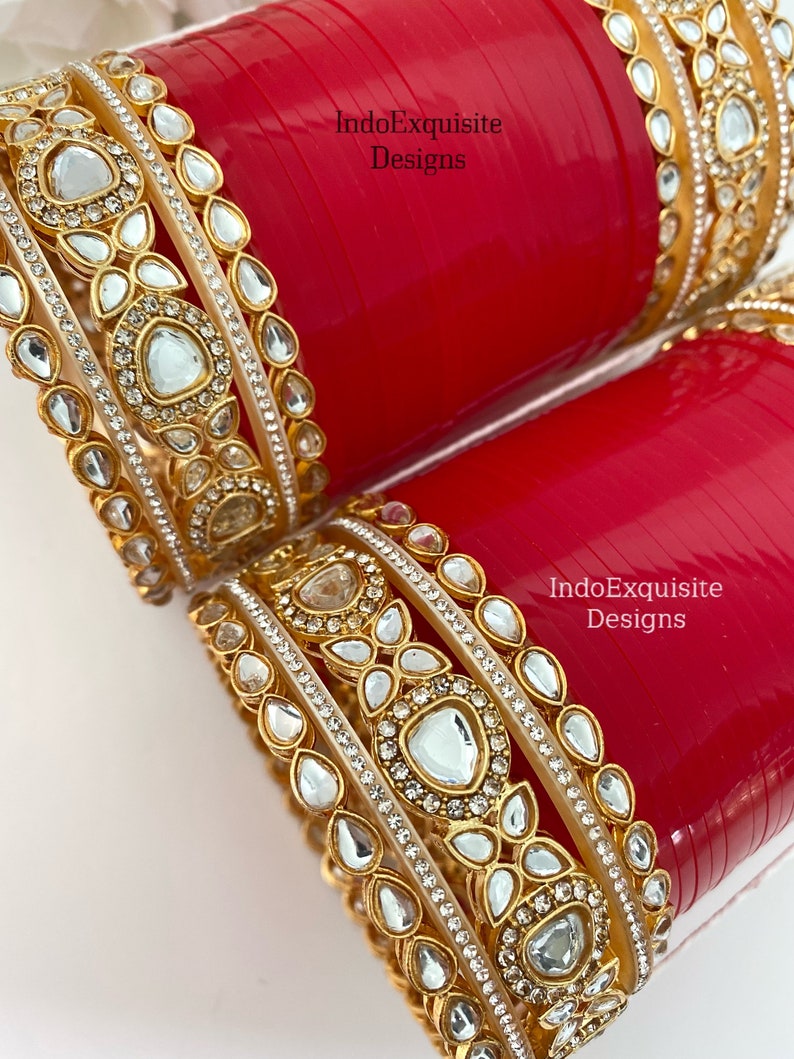 Indian Bridal Kundan Choora Set/ Wedding Chooda/traditional - Etsy