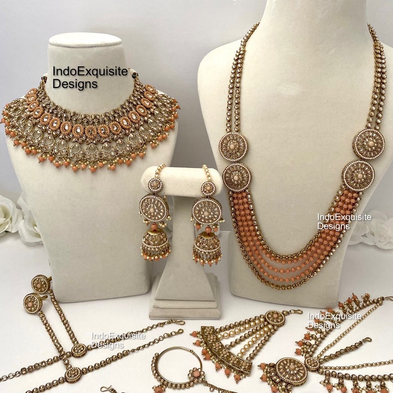 Peach Bridal Jewelry - Etsy