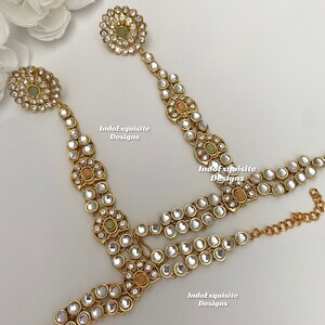 Elegant Kundan Pink Mint Bridal Set Comes With All Accessories/indian ...