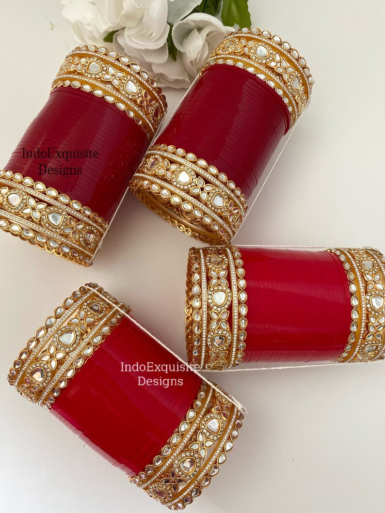 Indian Bridal Kundan Choora Set/ Wedding Chooda/traditional - Etsy