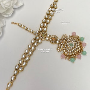 Elegant Kundan Pink Mint Bridal Set Comes With All Accessories/indian ...