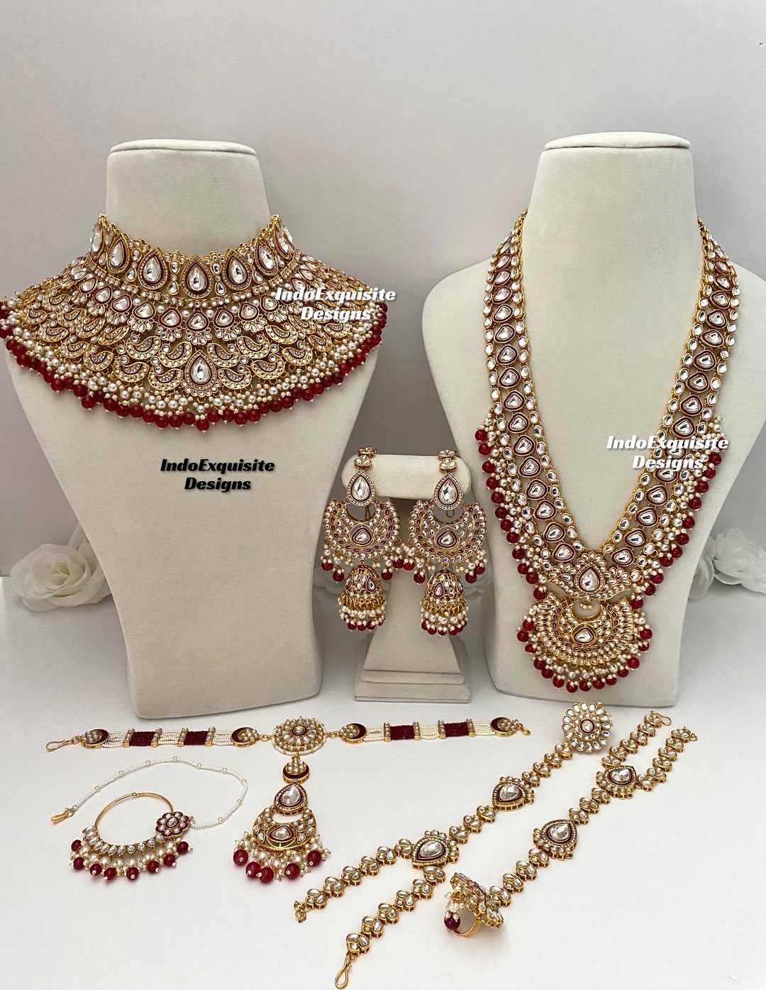 Elegant Kundan Bridal Set Comes With All Accessories/ Indian Bridal ...