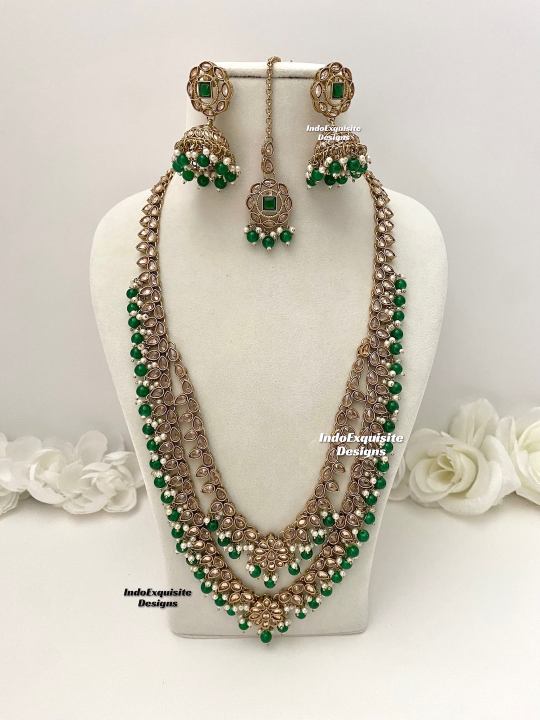 Antique Gold Polki Double Layer Raani Haar/ Long Necklace/indian ...