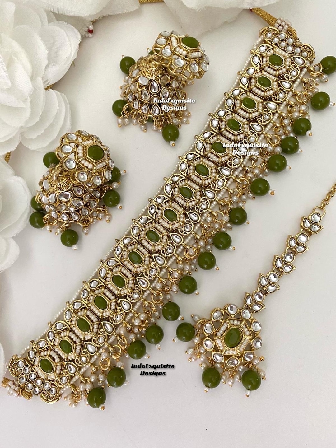 Gorgeous Kundan Choker Set/ Indian Jewelry/unique Kundan Choker Set ...