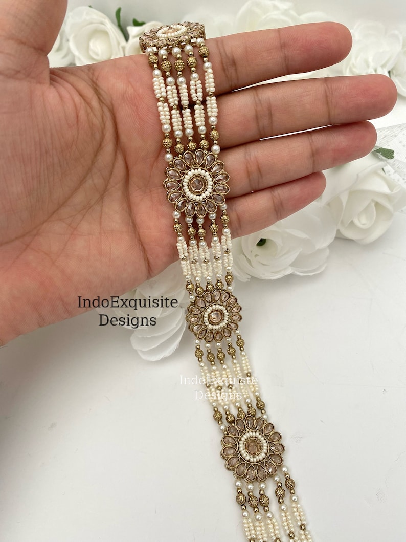 Antique Gold Polki Sheesh Phool/head Band/matha Patti/ Sheesh Patti ...