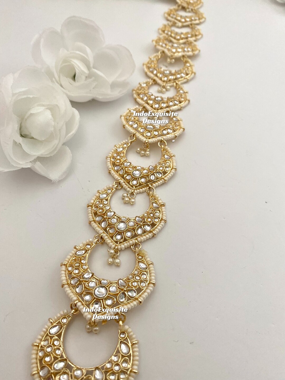 Kundan Choti/braid Choti/indian Bridal Choti/kundan Hair Accessories ...