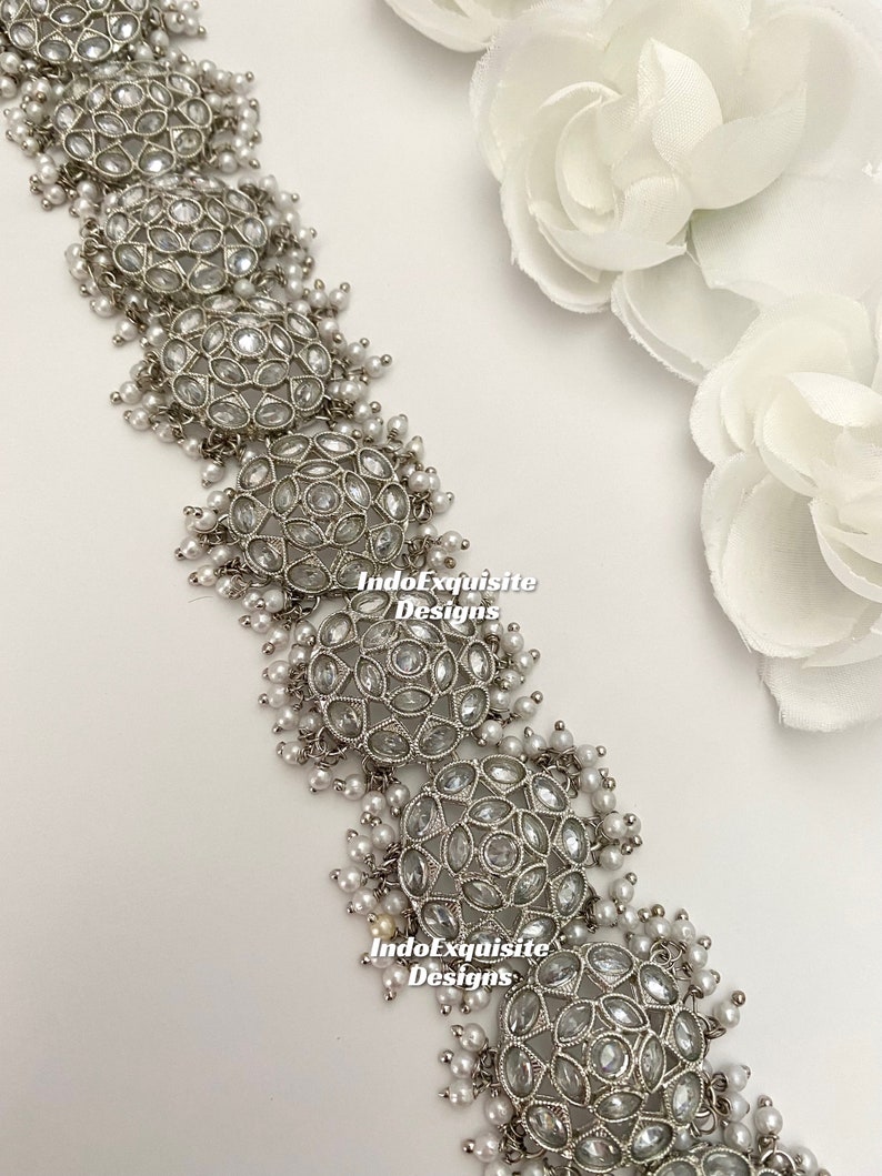 Silver Polki Choti/braid Choti/indian Bridal Choti/polki Hair ...