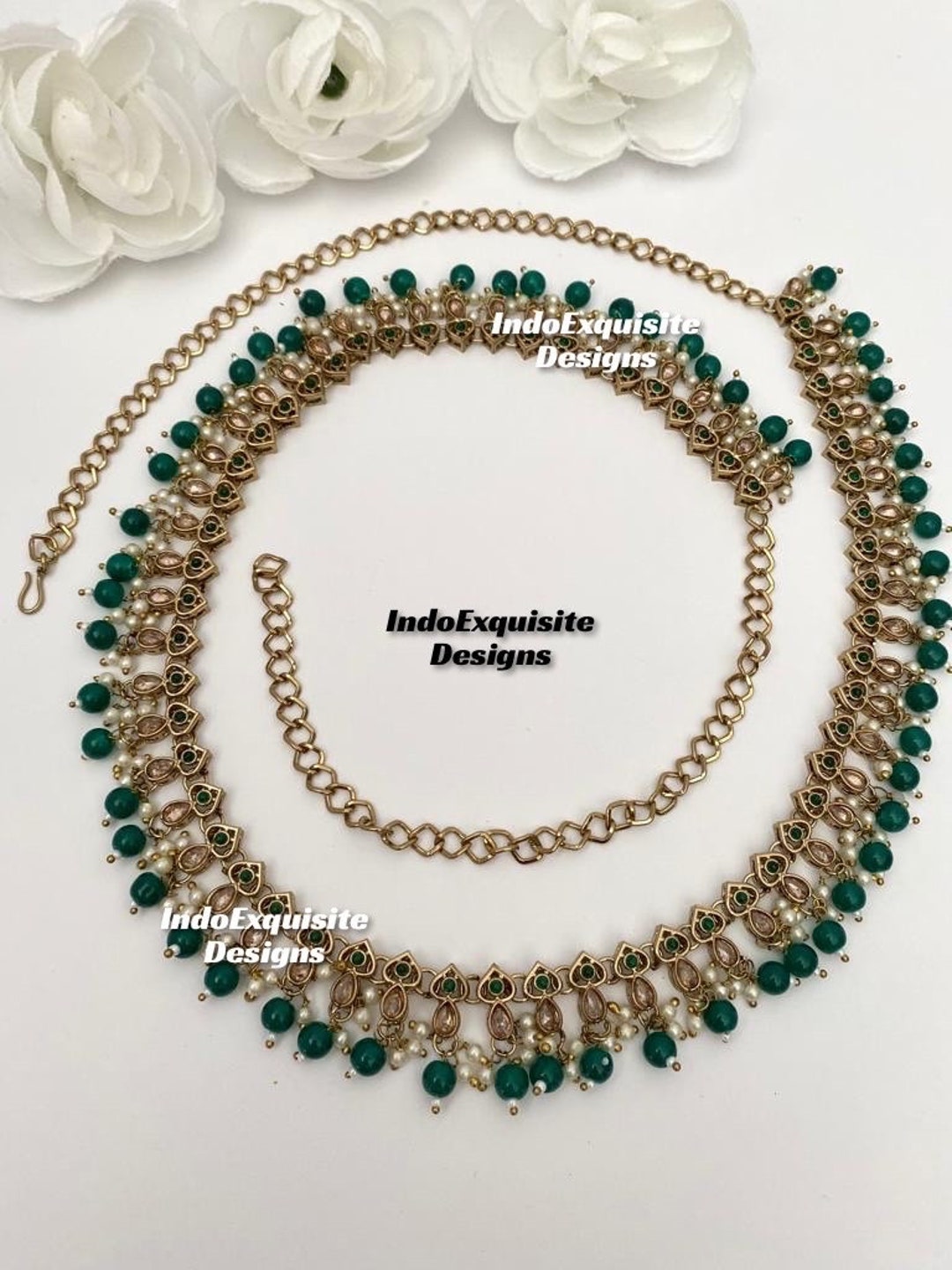 Antique Gold Polki Waist Belt/belly Chain/ Kamarpatta/kamarbandh/indian ...