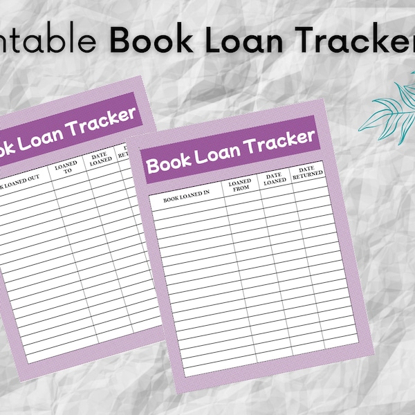 Loan Record Book - Etsy