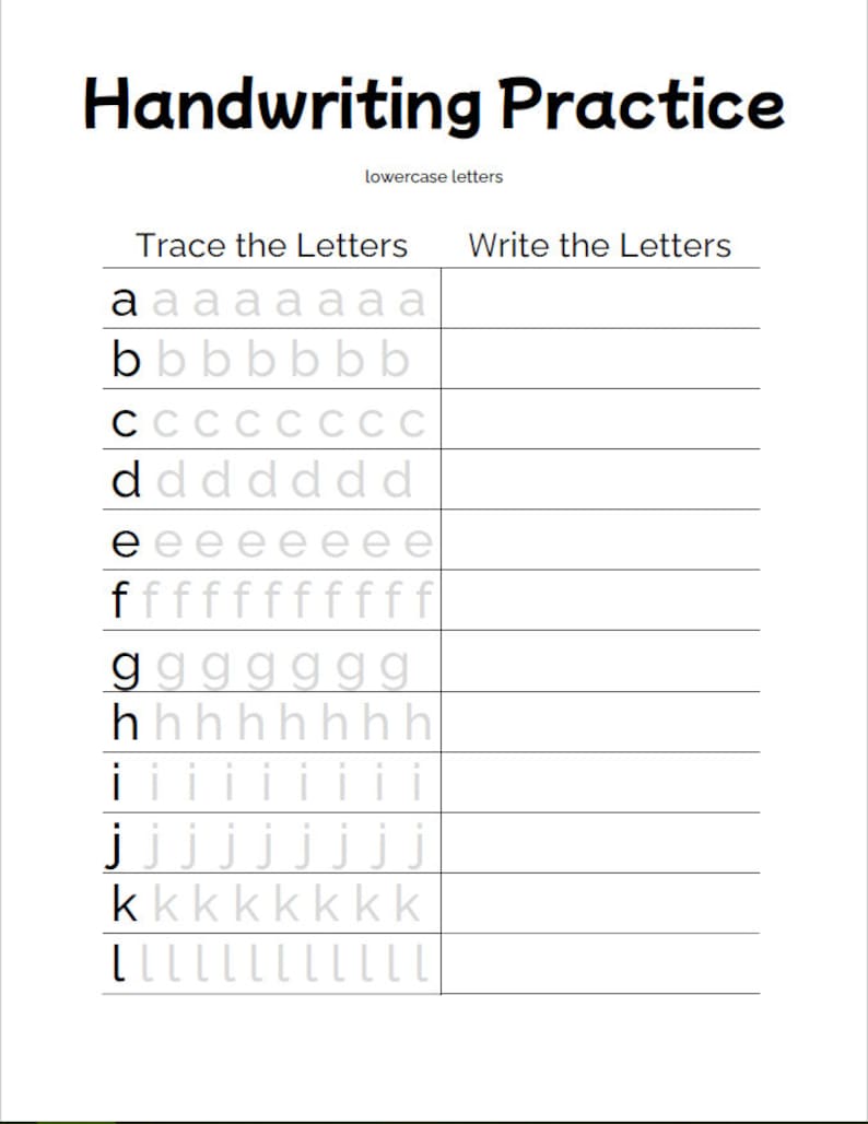 Printable Handwriting Practice Worksheets. Capital Uppercase and ...