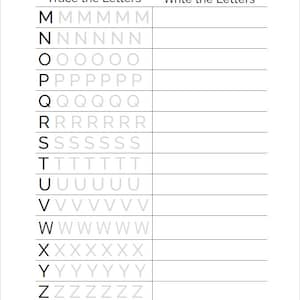 Printable Handwriting Practice Worksheets. Capital Uppercase and ...