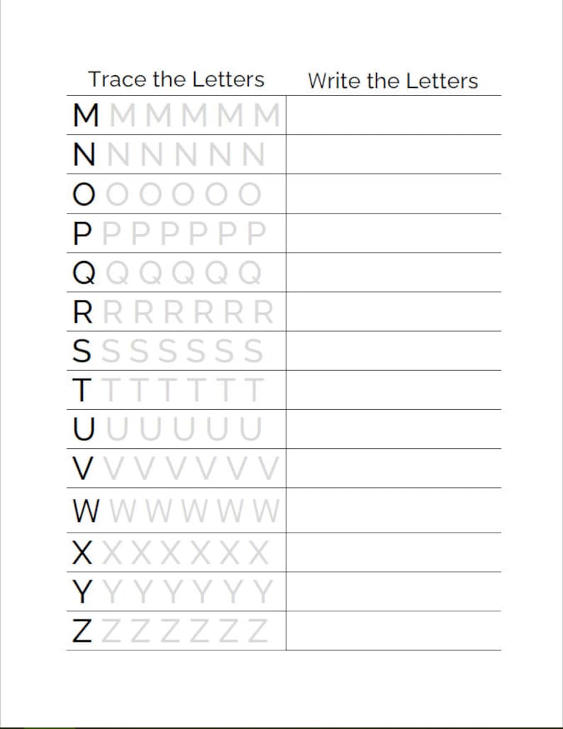 Printable Handwriting Practice Worksheets. Capital Uppercase and ...