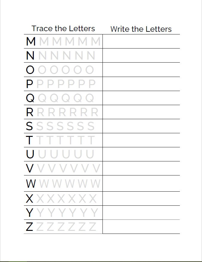 Printable Handwriting Practice Worksheets. Capital Uppercase and ...