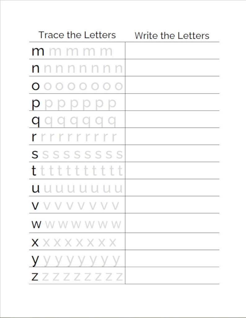 Printable Handwriting Practice Worksheets. Capital Uppercase and ...