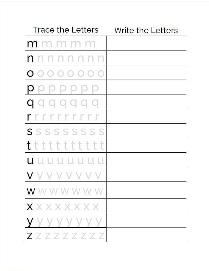 Printable Handwriting Practice Worksheets. Capital Uppercase and ...