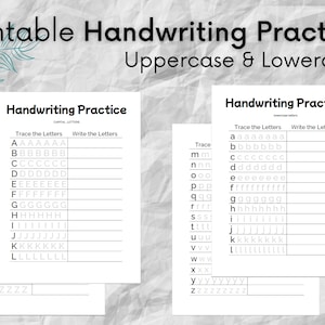 Printable Handwriting Practice Worksheets. Capital Uppercase and ...