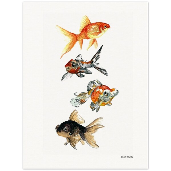 Goldfish Print - Etsy