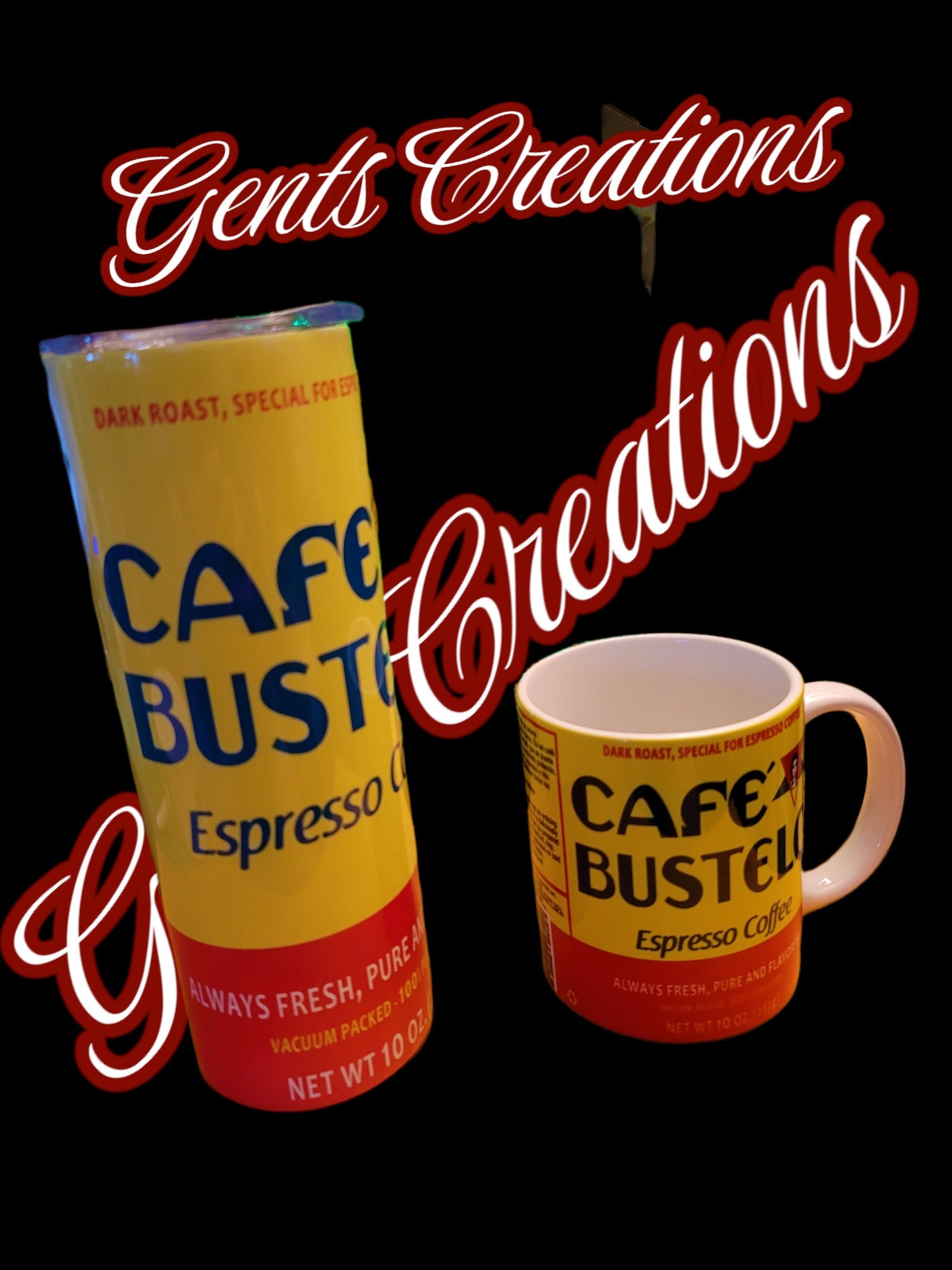 Set of 20oz Tumbler and 12oz Ceramic Mug Cafe Bustelo - Etsy