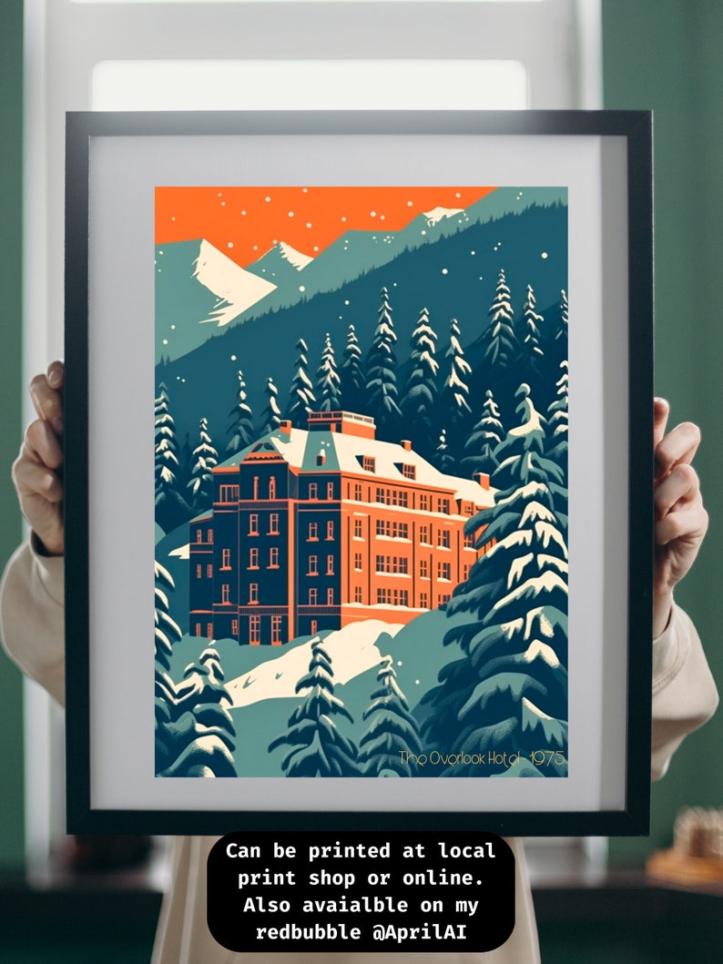 Overlook Hotel Wall Art The Shining Art Print Stephen King Etsy