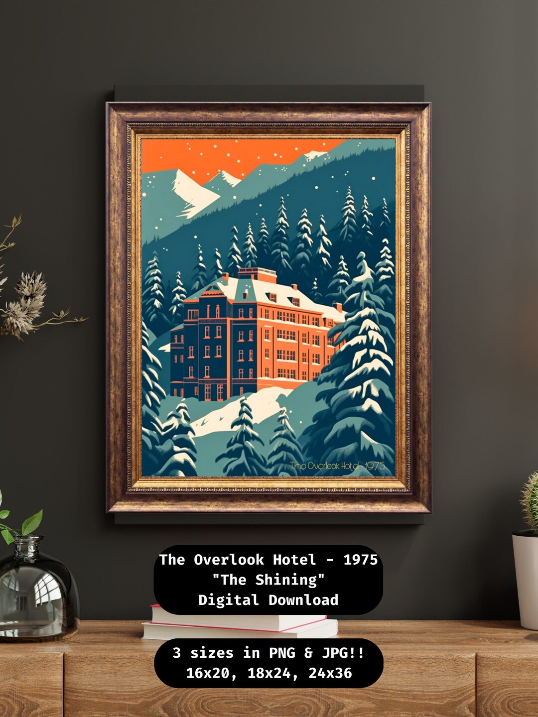 Overlook Hotel Wall Art The Shining Art Print Stephen King Etsy