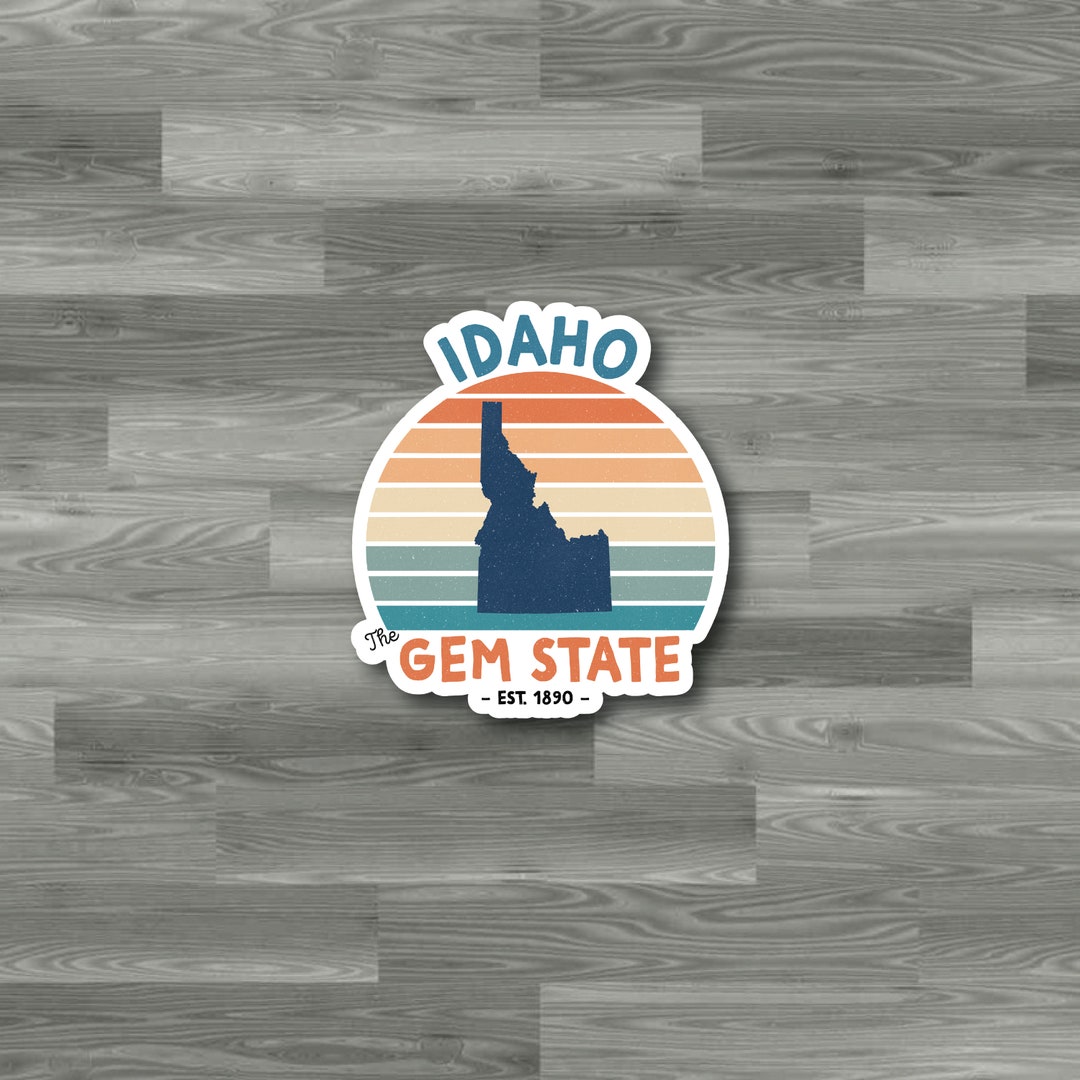 Retro Idaho (ID) Waterproof Sticker or Magnet - Etsy