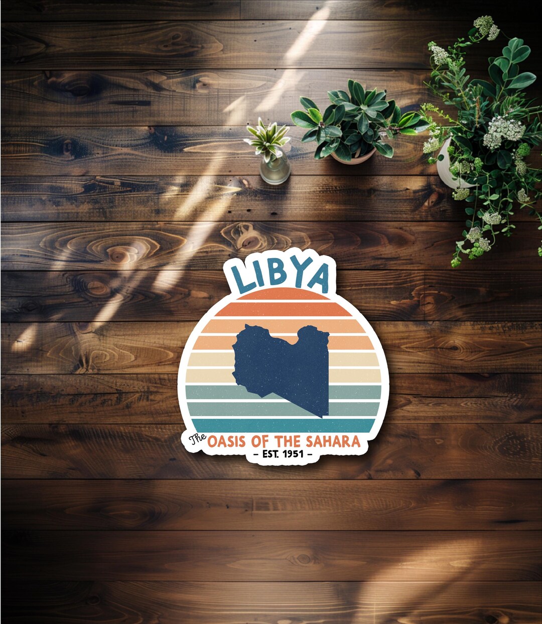 Retro Libya Waterproof Sticker or Magnet - Etsy