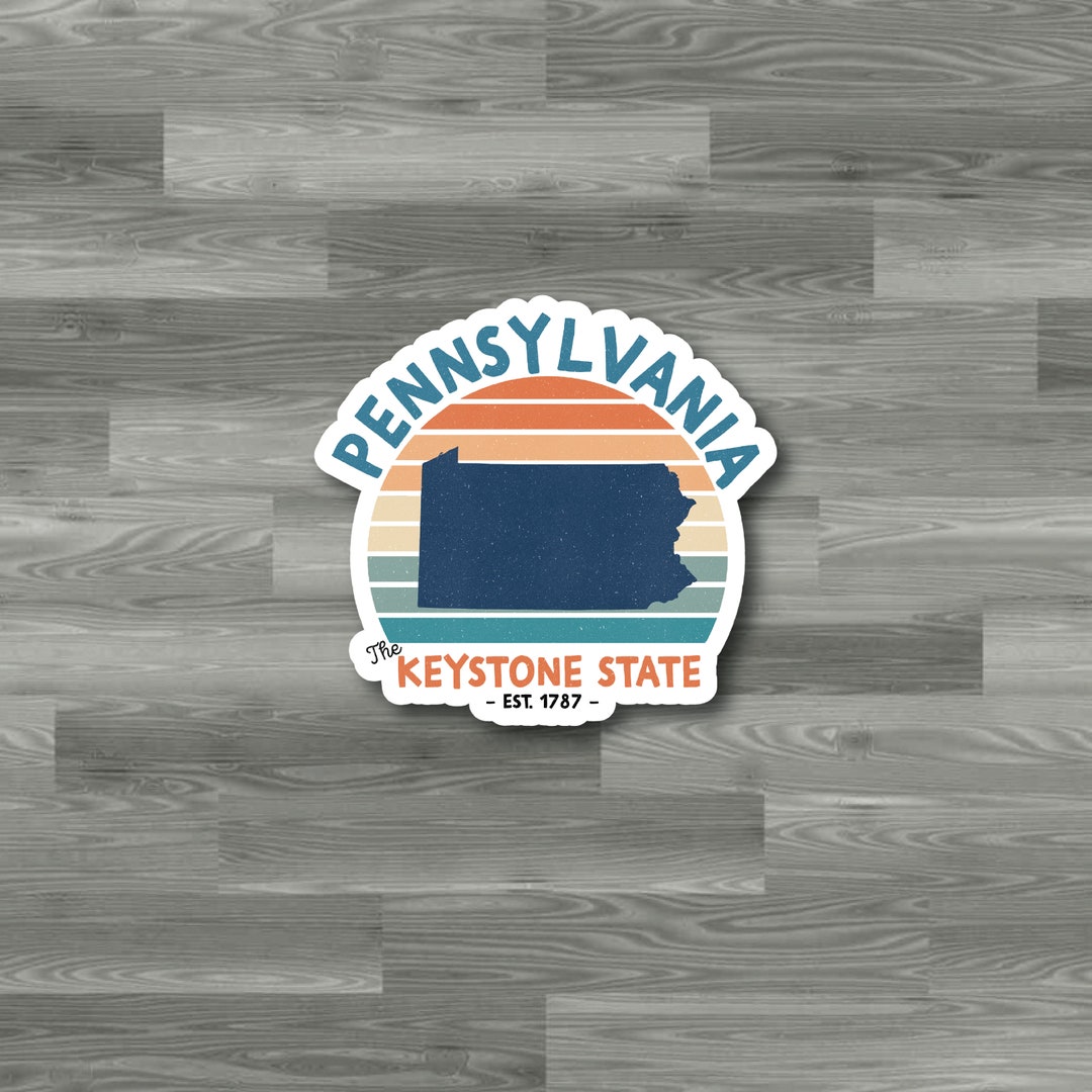 Retro Pennsylvania (PA) Waterproof Sticker or Magnet - Etsy