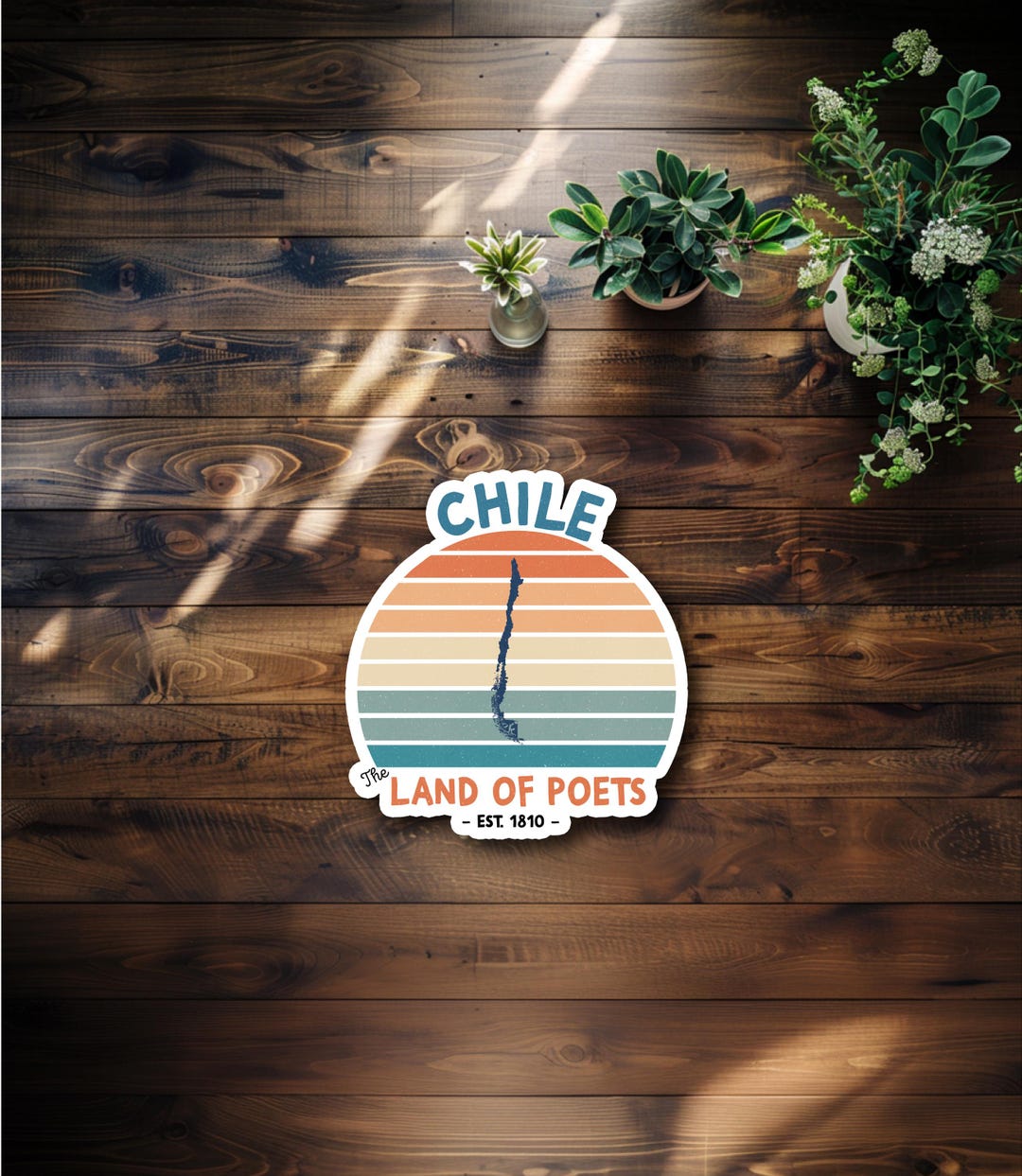 Retro Chile Waterproof Sticker or Magnet - Etsy