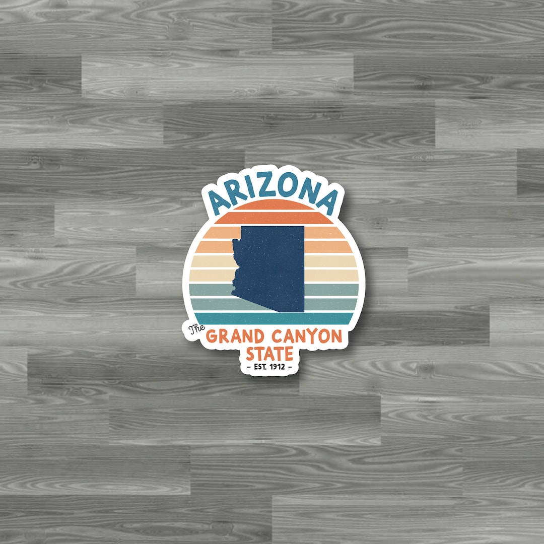 Retro Arizona (AZ) Waterproof Sticker or Magnet - Etsy