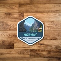 Norway Graphic Map and Attractions Souvenir Fridge Magnet 2.5 X 3.5 - Etsy