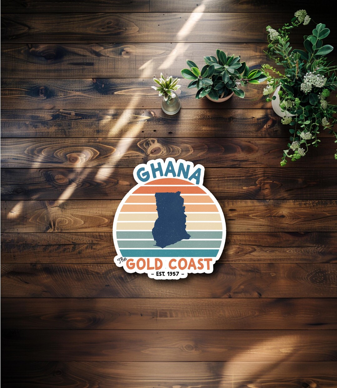 Retro Ghana Waterproof Sticker or Magnet - Etsy