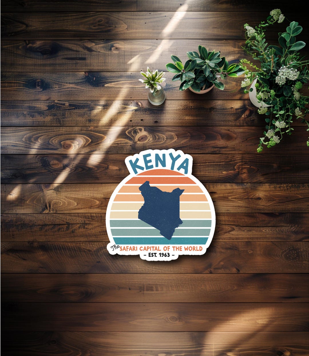 Retro Kenya Waterproof Sticker or Magnet - Etsy