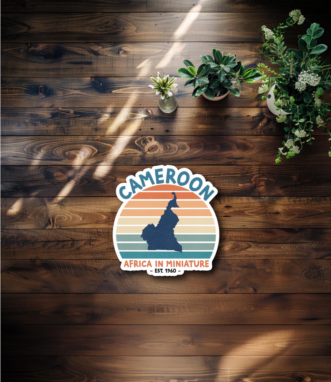 Retro Cameroon Waterproof Sticker or Magnet - Etsy