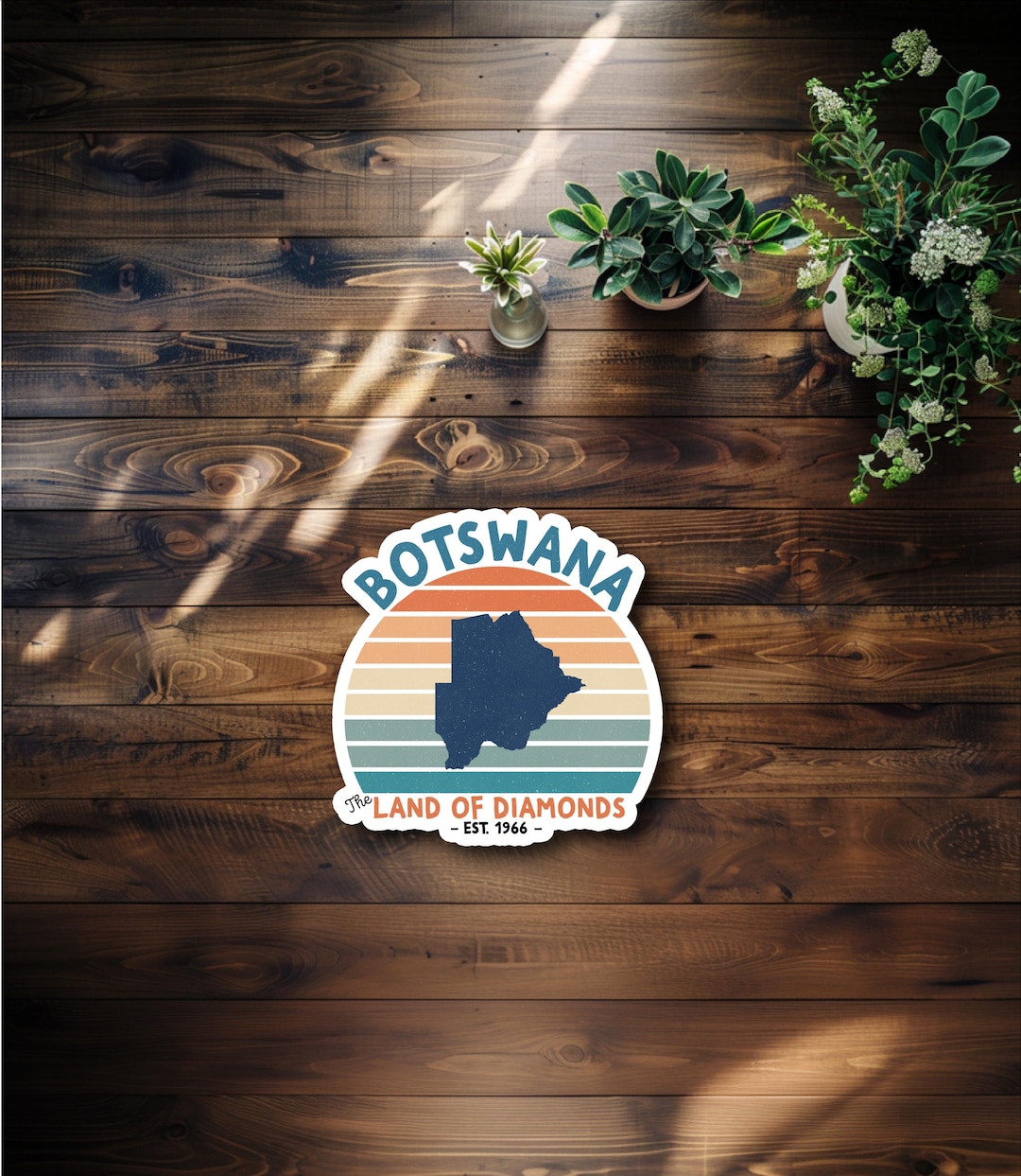 Retro Botswana Waterproof Sticker or Magnet - Etsy