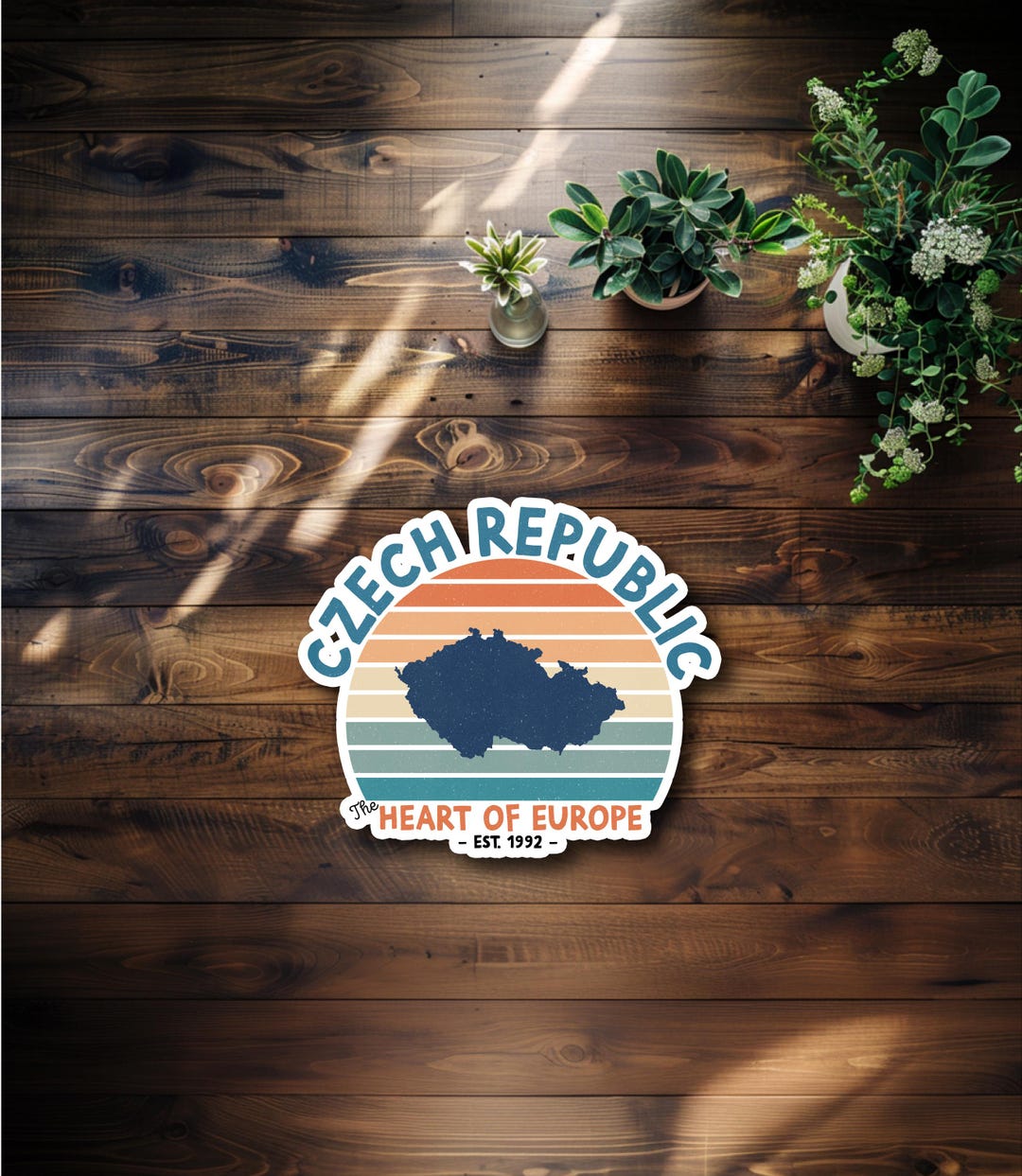 Retro Czech Republic Waterproof Sticker or Magnet - Etsy