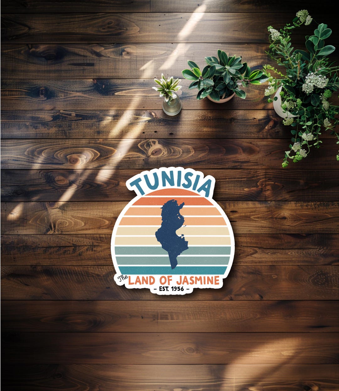 Retro Tunisia Waterproof Sticker or Magnet - Etsy