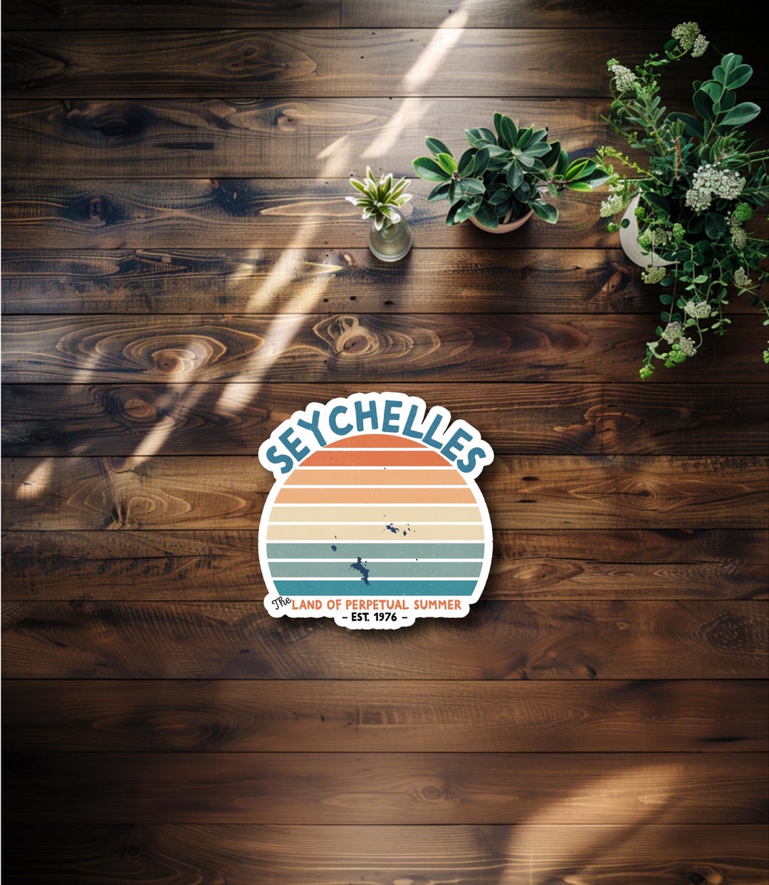 Retro Seychelles Waterproof Sticker or Magnet - Etsy