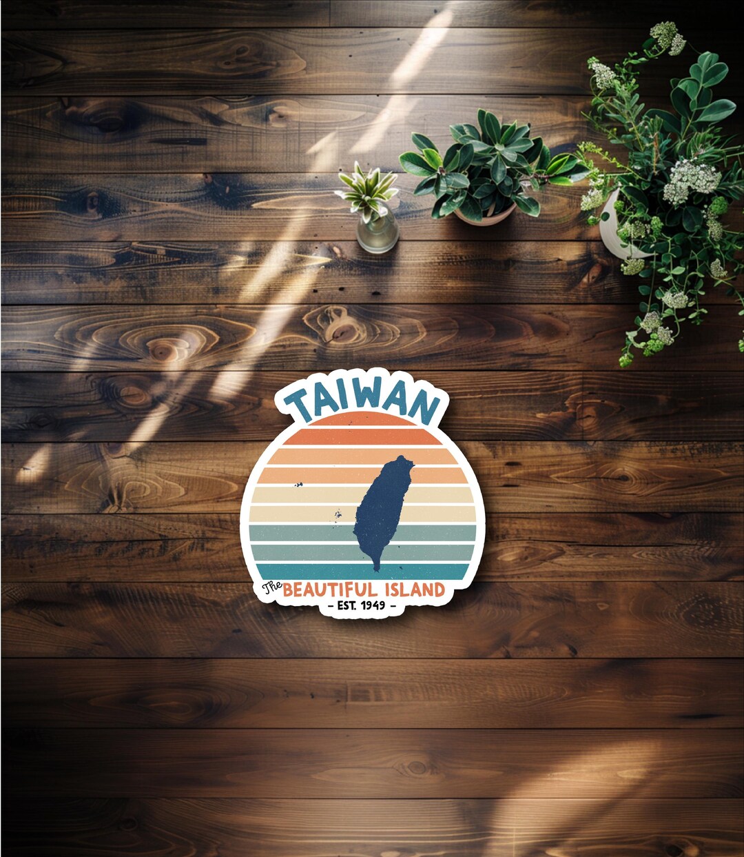 Retro Taiwan Waterproof Sticker or Magnet - Etsy