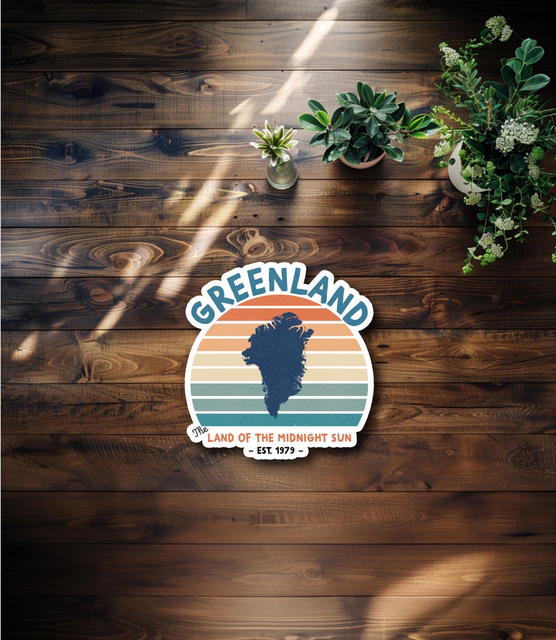 Retro Greenland Waterproof Sticker or Magnet - Etsy