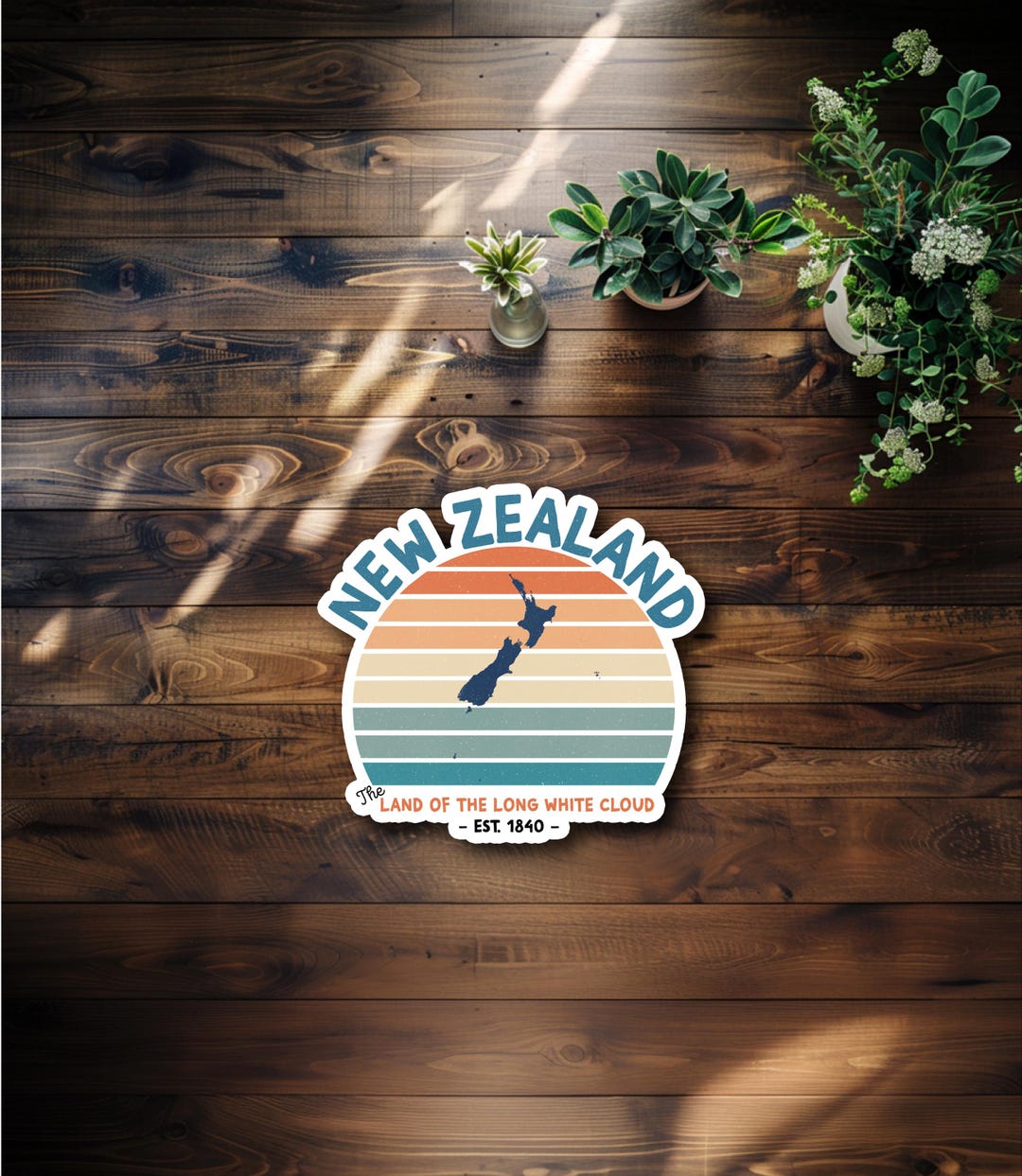 Retro New Zealand Waterproof Sticker or Magnet - Etsy