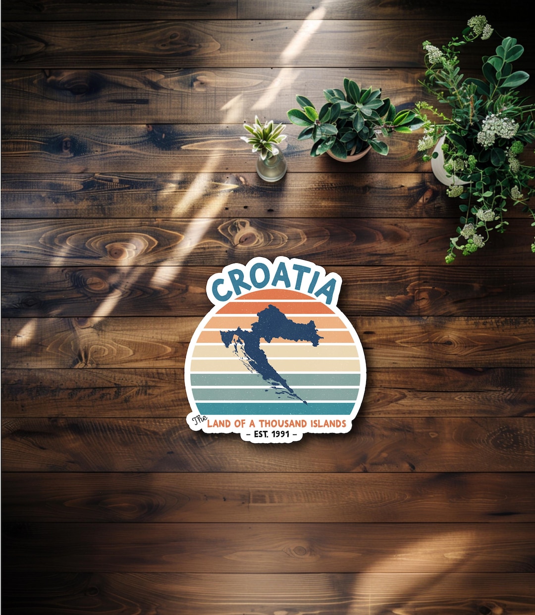 Retro Croatia Waterproof Sticker or Magnet - Etsy