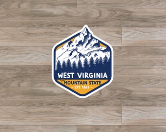 Wv State Sticker - Etsy