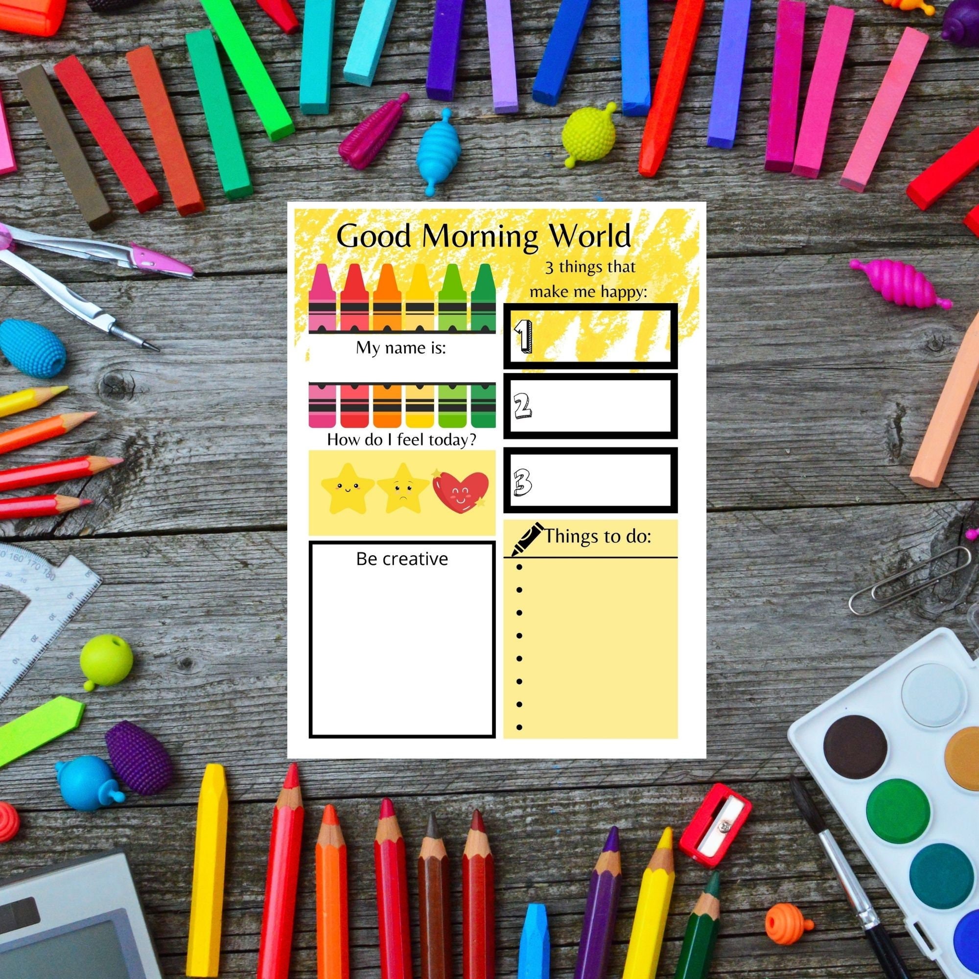 Kids Daily Printable Digital Activity Chart, Routine Chart, Schedule ...