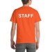 Staff Short Sleeve T-shirt / Design on Back of Tee Only / Universal ...