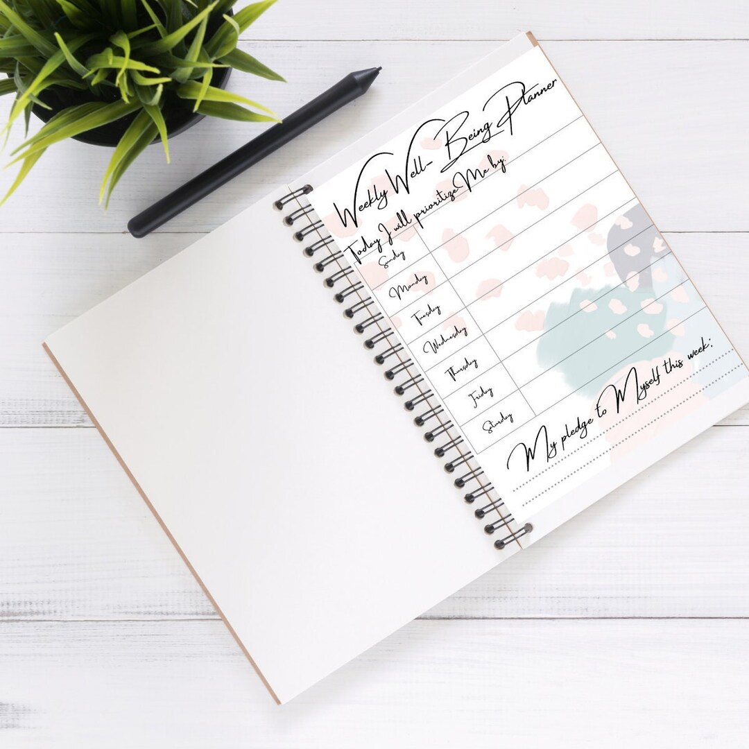 Weekly Well-being Planner Printable - Etsy