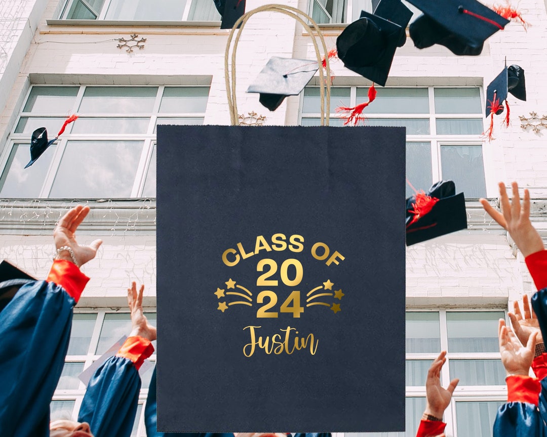 CLASS OF 2024 Gift Bag, Personalized Graduation Gift Bag, High School ...