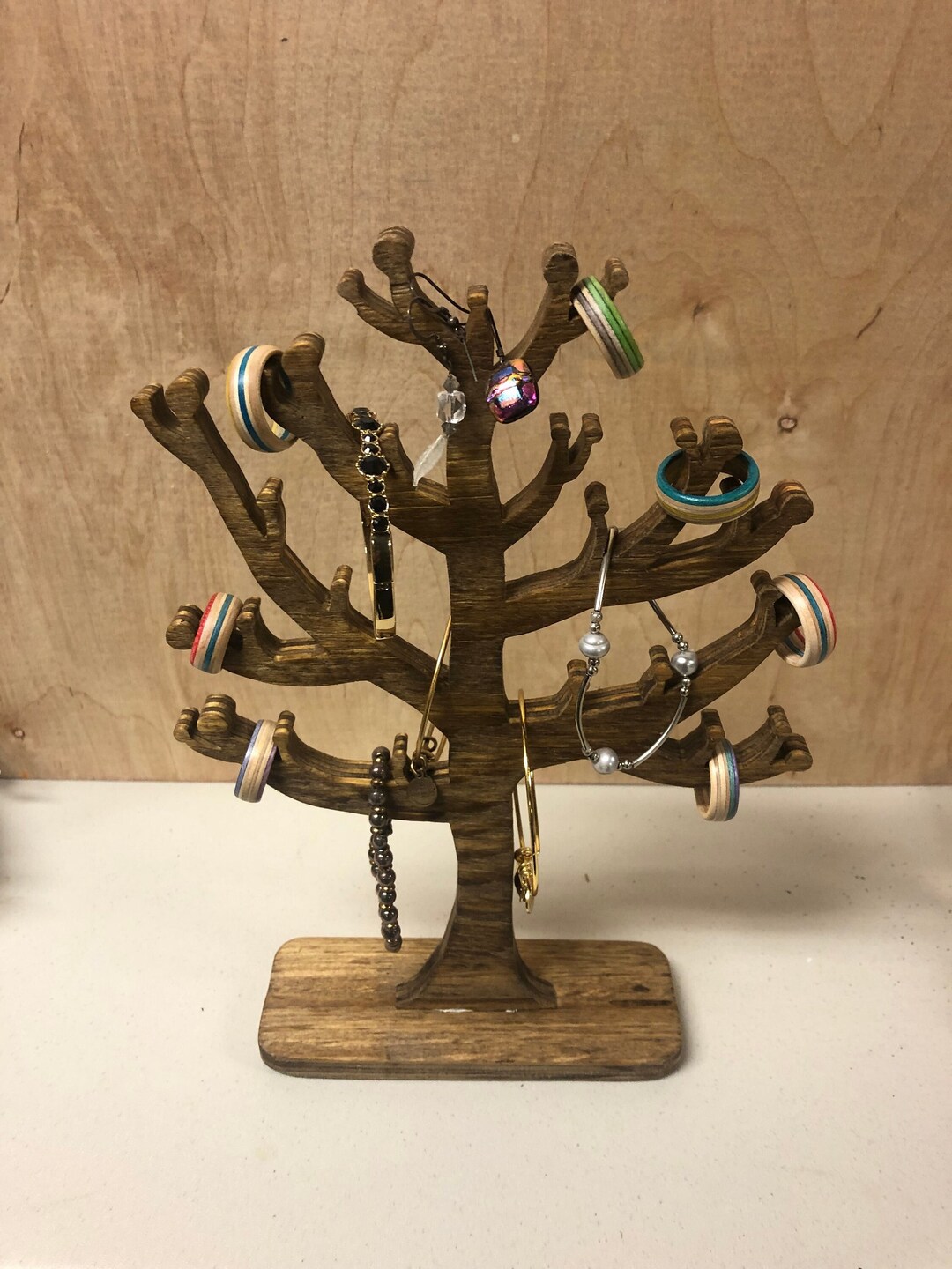 Wooden Jewelry Tree - Etsy