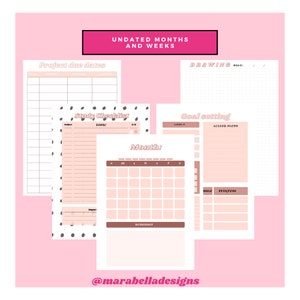 Study Planner Printable Pink A4 College Student PDF - Etsy